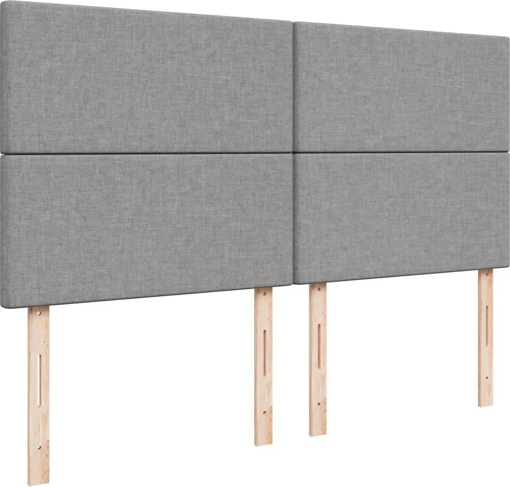 Box spring postel s matrací světle šedá 180 x 200 cm textil 3291740