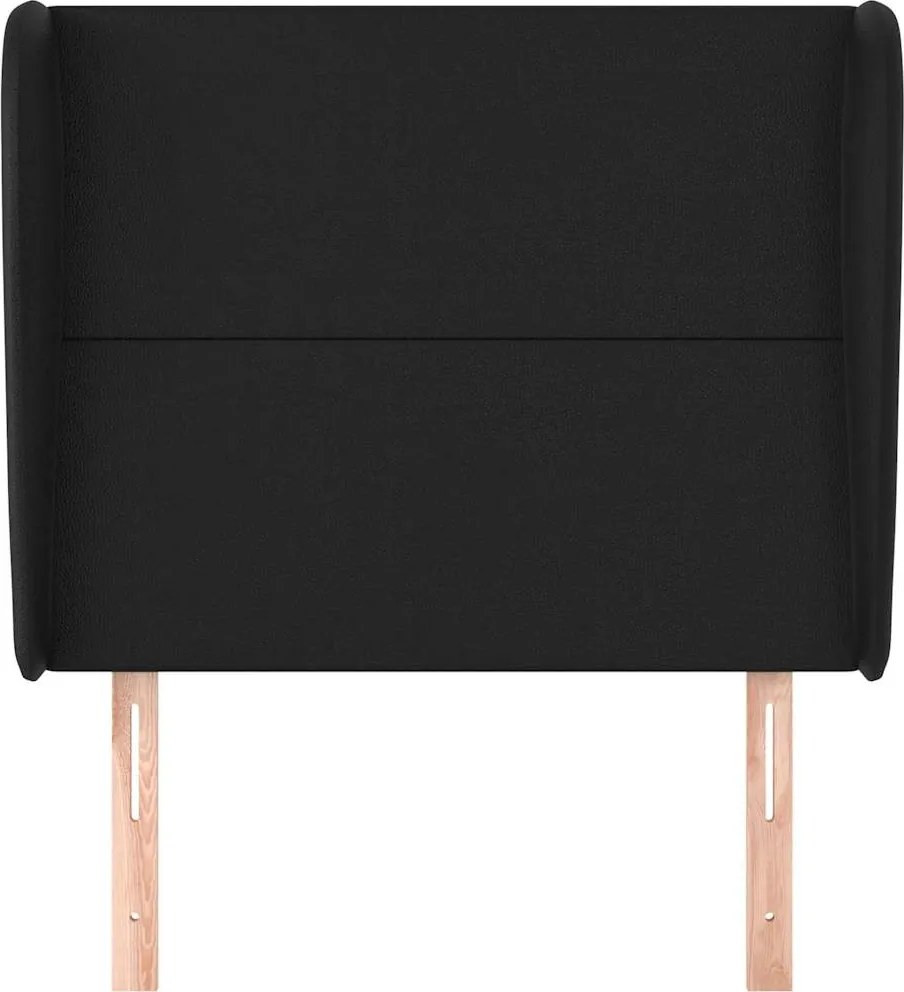 Čelo postele typu ušák černé 103x23x118/128 cm umělá kůže 3117760