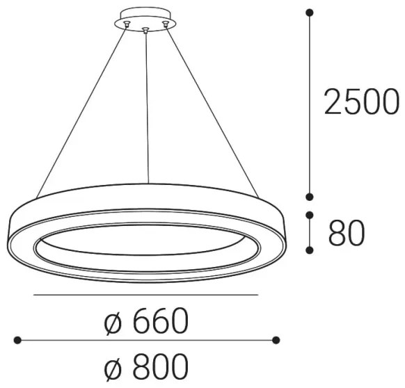 LED2 - LED Stmívatelný lustr na lanku SATURN LED/60W/230V 3000K/4000K bílá