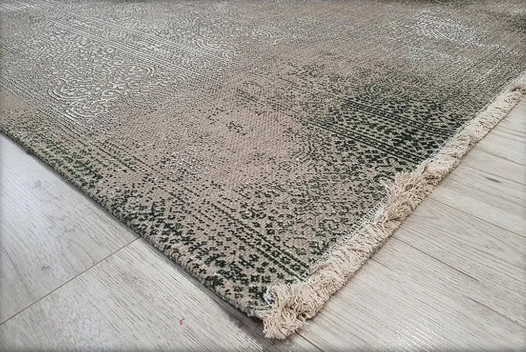 HU Béžovo-zelený orientální koberec Banco 1030-GREEN Rozměr: 60x110 cm