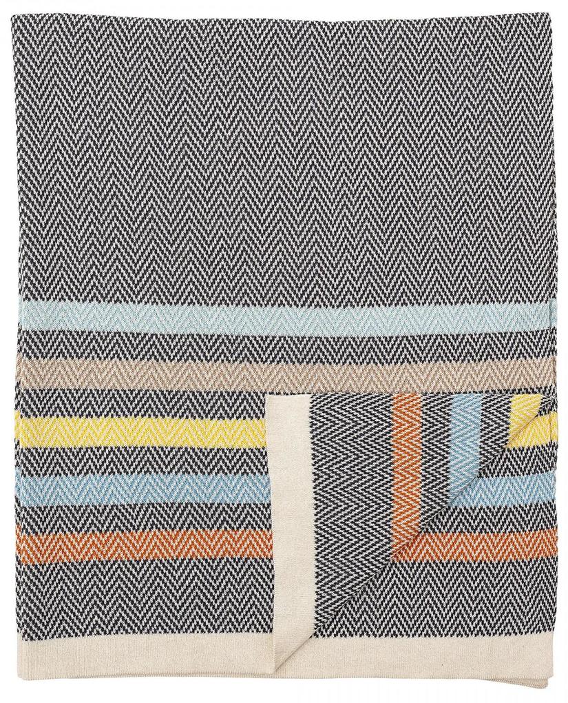 Bloomingville Dětská deka Zig Zag 100 x 80 cm, multi barva, textil