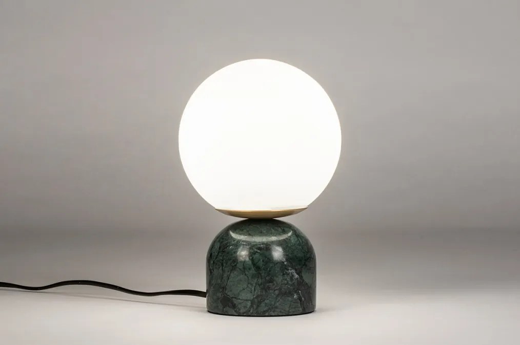 Stolní lampa Merlot Green Marmor