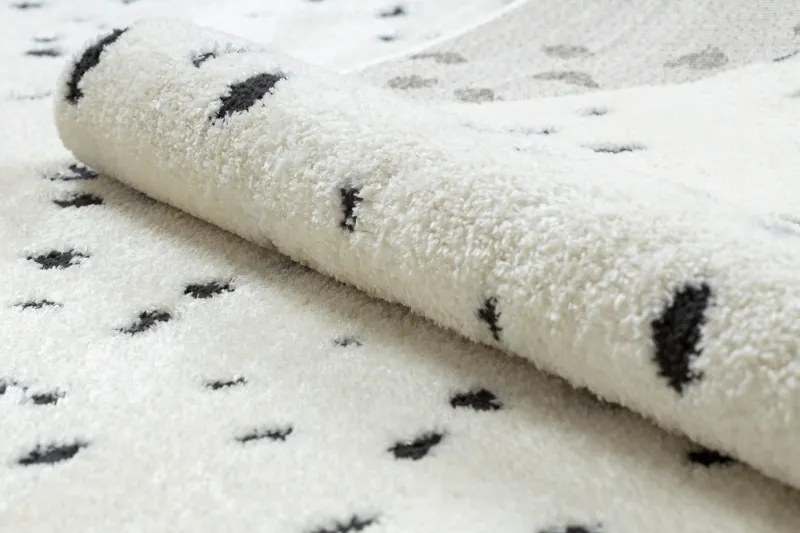 Dywany Łuszczów, Kusový koberec Mode 8508 cream/black, 80x150, bílá, chodba / předsíň