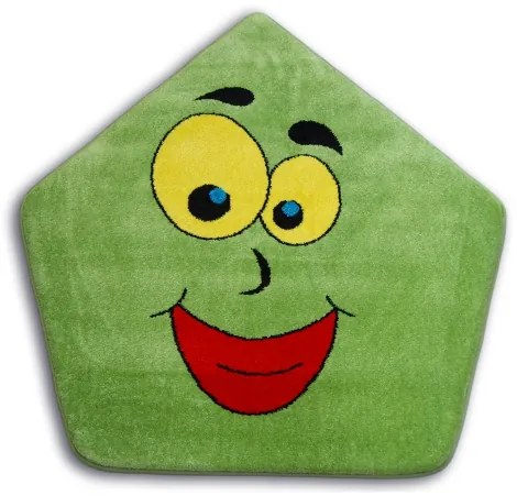 Makro Abra  Dětský kusový koberec PAINT - 1553 green zelený průměr 120cm