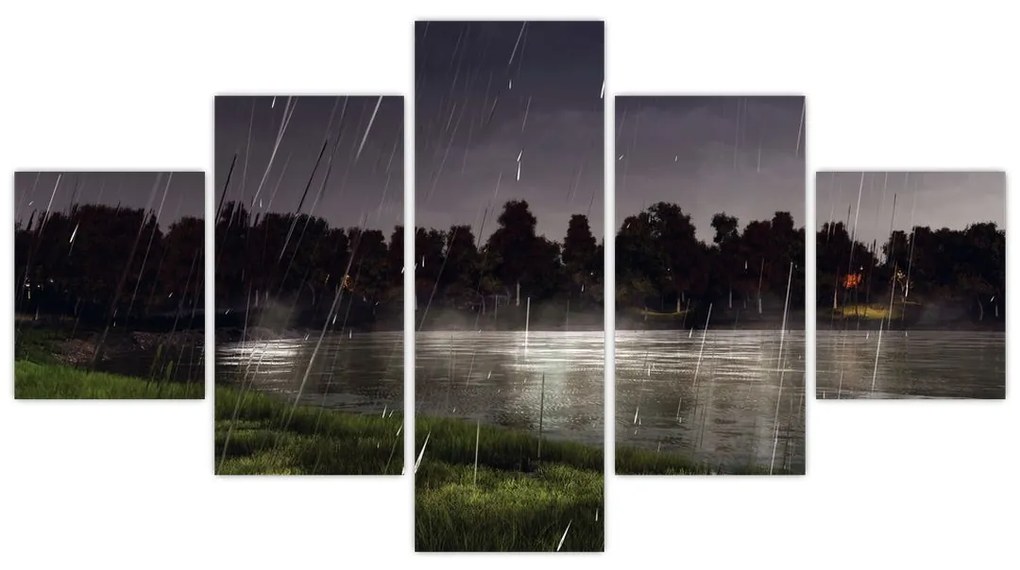 Obraz - Deštivý večer (125x70 cm)