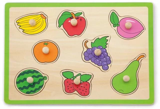 Dětské dřevěné puzzle s úchyty Viga Ovoce Barva: multicolor