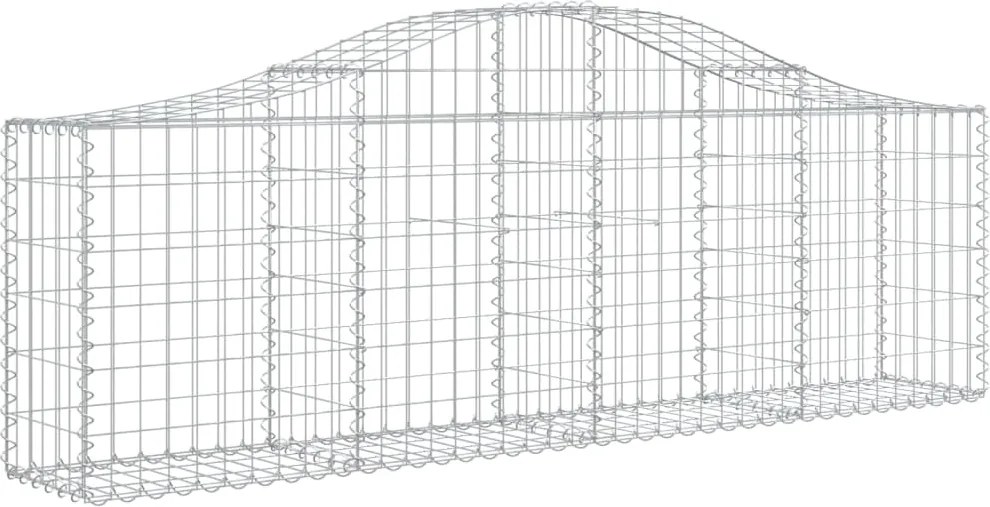 Klenuté gabionové koše 8 ks 200x30x60/80 cm pozinkované železo 3145394