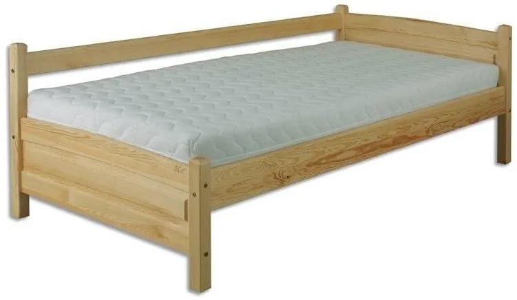 Masivní dřevěná postel -jednolůžko LK132 borovice masiv 90x200 cm-přirodní