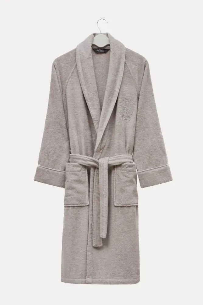 Modalový unisex župan DELUXE Světle béžová XXL