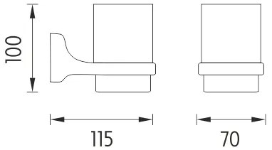 Nimco Držák na kartáčky MONOLIT - MO 4058C-26