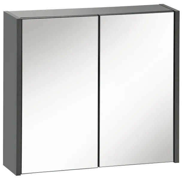MAXIVA Závěsná skříňka se zrcadlem - IBIZA 840 antracit, šířka 60 cm, antracit/dub votan