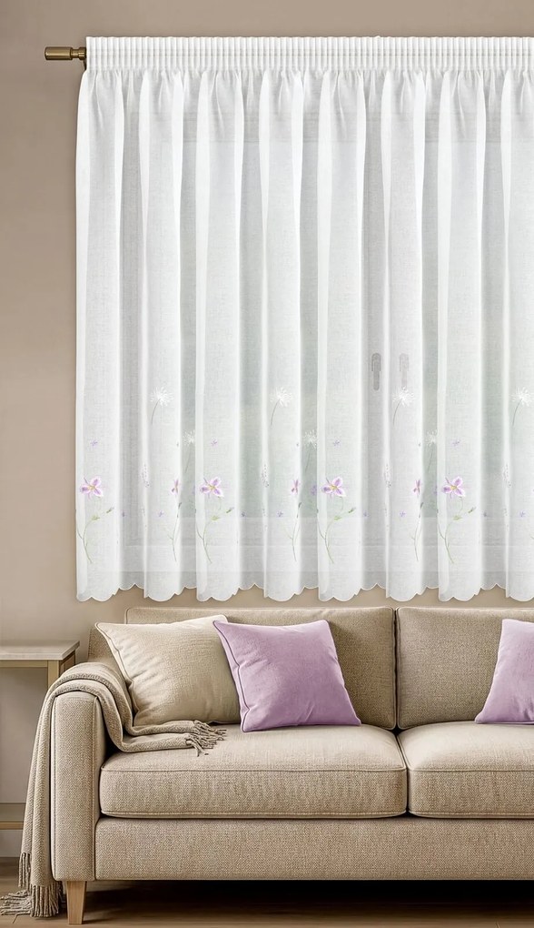 ZÁCLONA NA PÁSCE INESA 350X160 CM KVĚTY