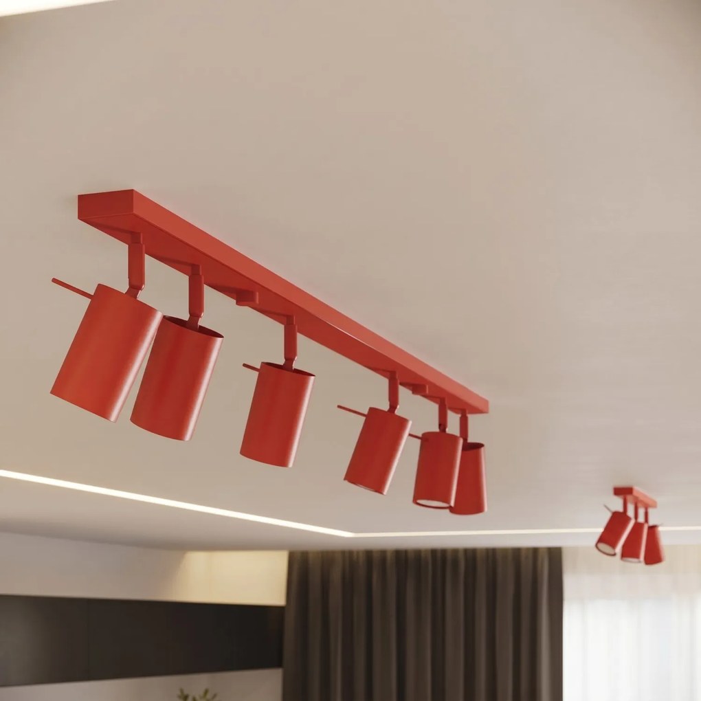 Sollux Lighting Stropní svítidlo RING 4L červené