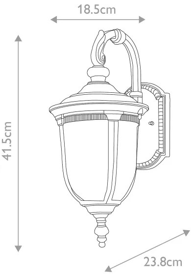 Elstead CL2-S - Venkovní nástěnné svítidlo CLEVELAND 1xE27/60W/230V IP44