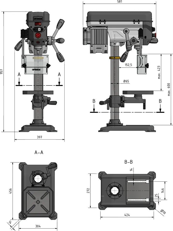 Stolní vrtačka OPTIdrill DQ 20 V