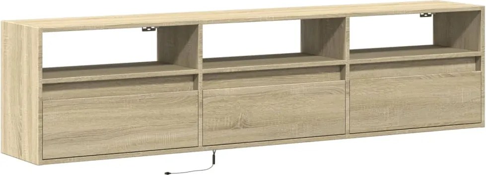 Nástěnná TV skříňka s LED dub sonoma 180 x 31 x 45 cm 3307942