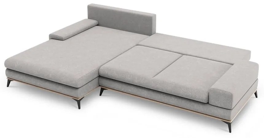 Světle šedá rozkládací rohová pohovka Windsor &amp; Co Sofas Planet, levý roh