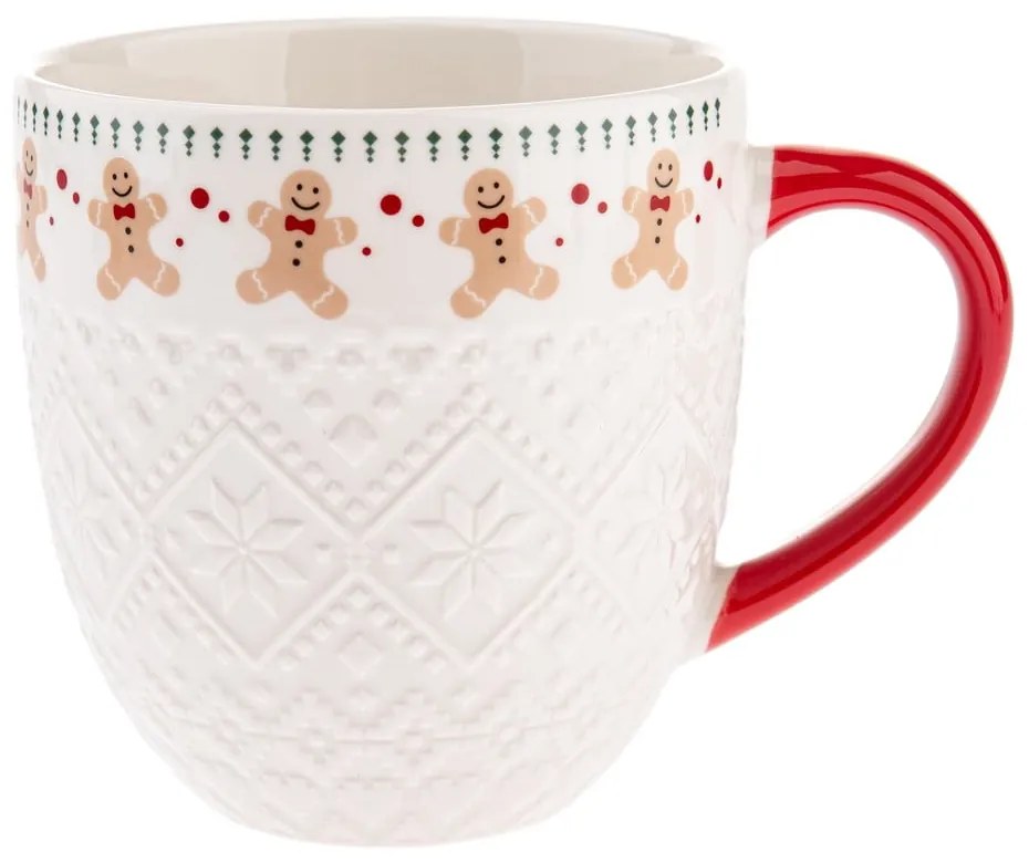 Bílý porcelánový hrnek s vánočním motivem 630 ml Knitting – Dakls