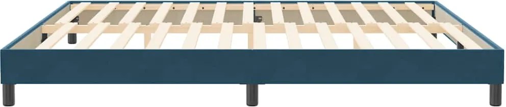 Postel Box Spring bez matrace tmavě modrá 200x210 cm samet 3315847