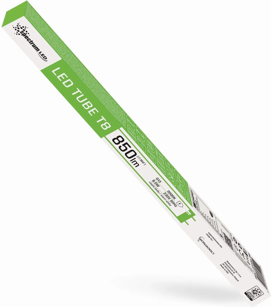 Spectrum LED LED Trubice 60 cm Teplá bílá T8 230V 8,5W WOJ+22300