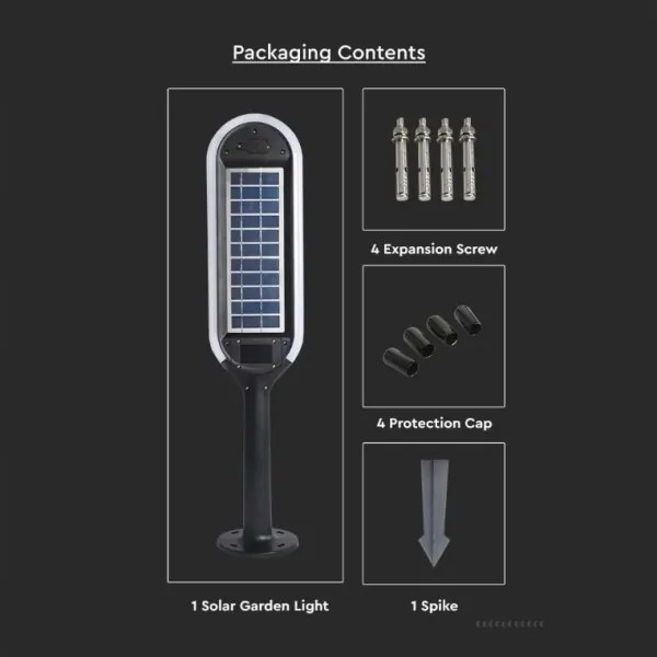 LED Solární lampa se senzorem BOLLARD LED/5W/5,5V 70 cm 3000K IP65 2000 mAh