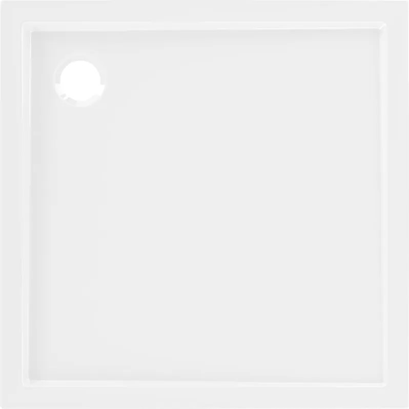 Mexen Flow sprchová vanička čtvercová slim 80 x 80 cm, bílý lesk - 46S108080