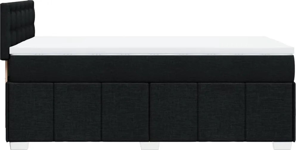 Box spring postel s matrací černá 100 x 200 cm textil 3286995