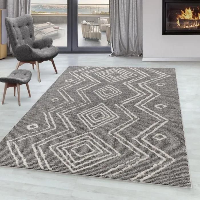 Vopi | Kusový koberec Taznaxt 5104 black - 240 x 340 cm