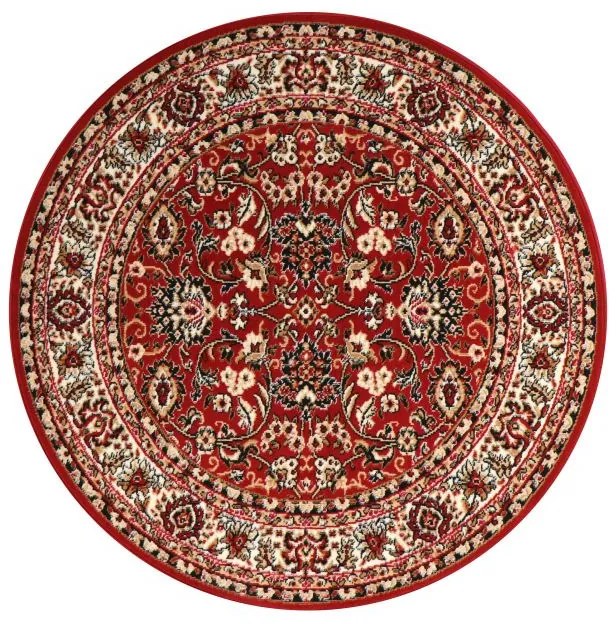 Sintelon, Kusový koberec Teheran Practica 59/CVC kruh, 200x200 (průměr) kruh, červená, chodba / předsíň