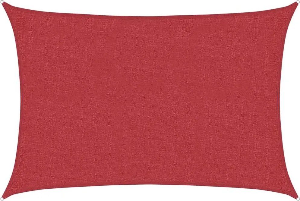 Plachta proti slunci 160 g/m² červená 3 x 4 m HDPE 311622