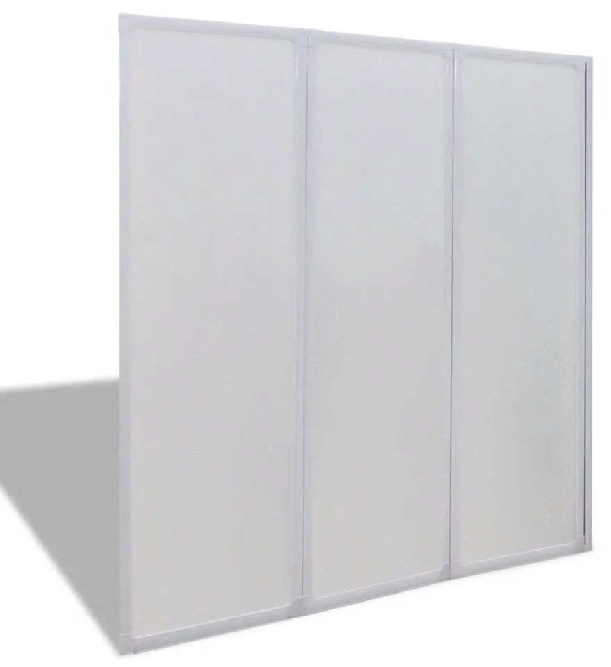 Vanová zástěna 141 x 132 cm 3 skládací panely 140785