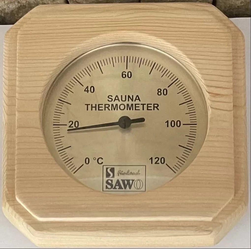 Sawo finland SAWO 220-TD analogový teploměr do sauny, cedr, 140 × 140 mm