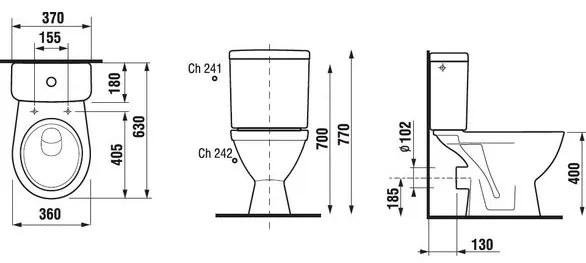 Jika Lyra Plus WC kombi, zadní odpad H8263860002413