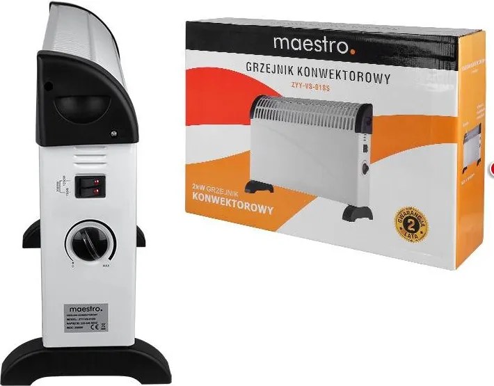 Konvektor MAESTRO NEGRIS ZVYY-VS-01SS, 2000W
