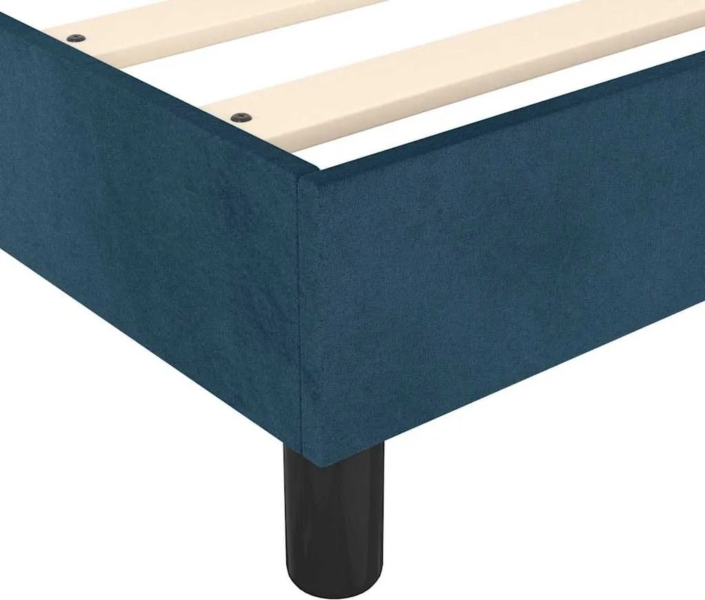 Rám postele s boxspringem tmavě modrý 120 x 200 cm samet 3121112