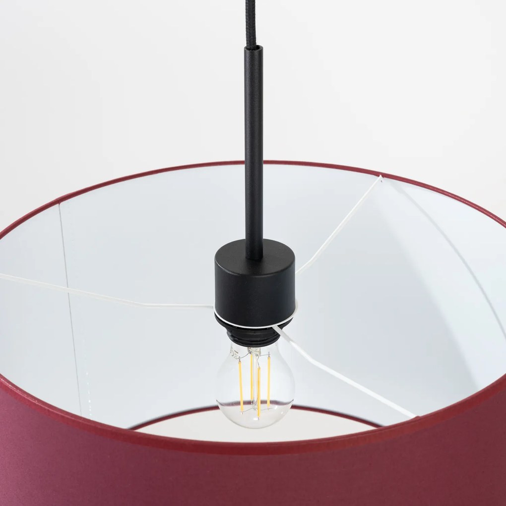Sollux Lighting Závěsná lampa NEVIA vínová