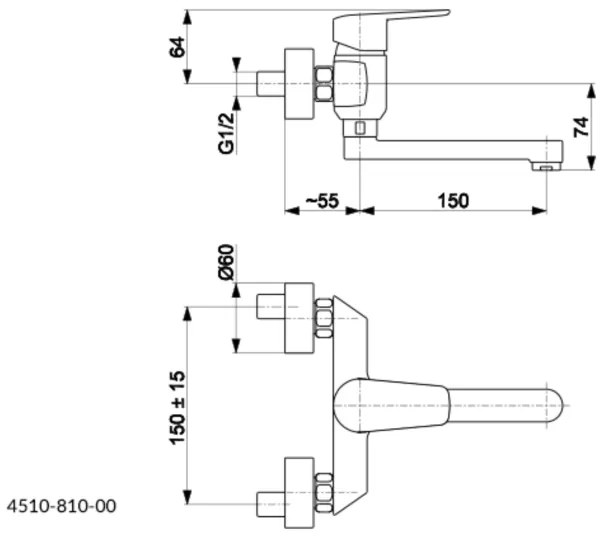 KFA Armatura 4510-810-00 - Umyvadlová baterie GERMAN lesklý chrom