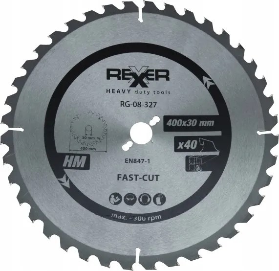 Kotoučová Pila Na Dřevo 400 X 30 MM, 40 Zubů, Karbid