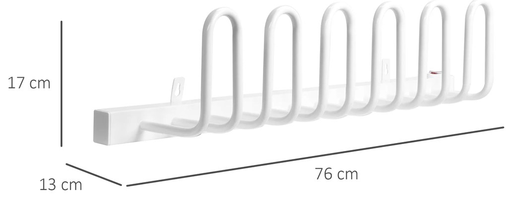 HOMCOM Elektrický vysoušeč obuvi 60 W pro 3 páry bot, 50 až 55 °C, nástěnný, ohřívač bot a sušák na rukavice a ponožky |