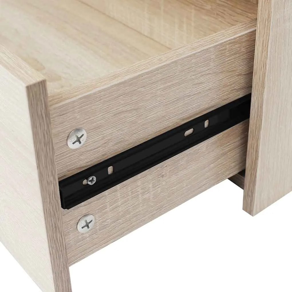 Příborník se 4 zásuvkami 60 x 30,5 x 71 cm barva dub 242544