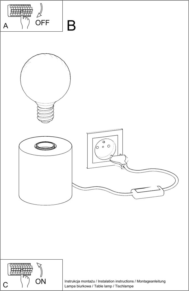 Sollux Lighting Stolní lampa SALGADO dřevo