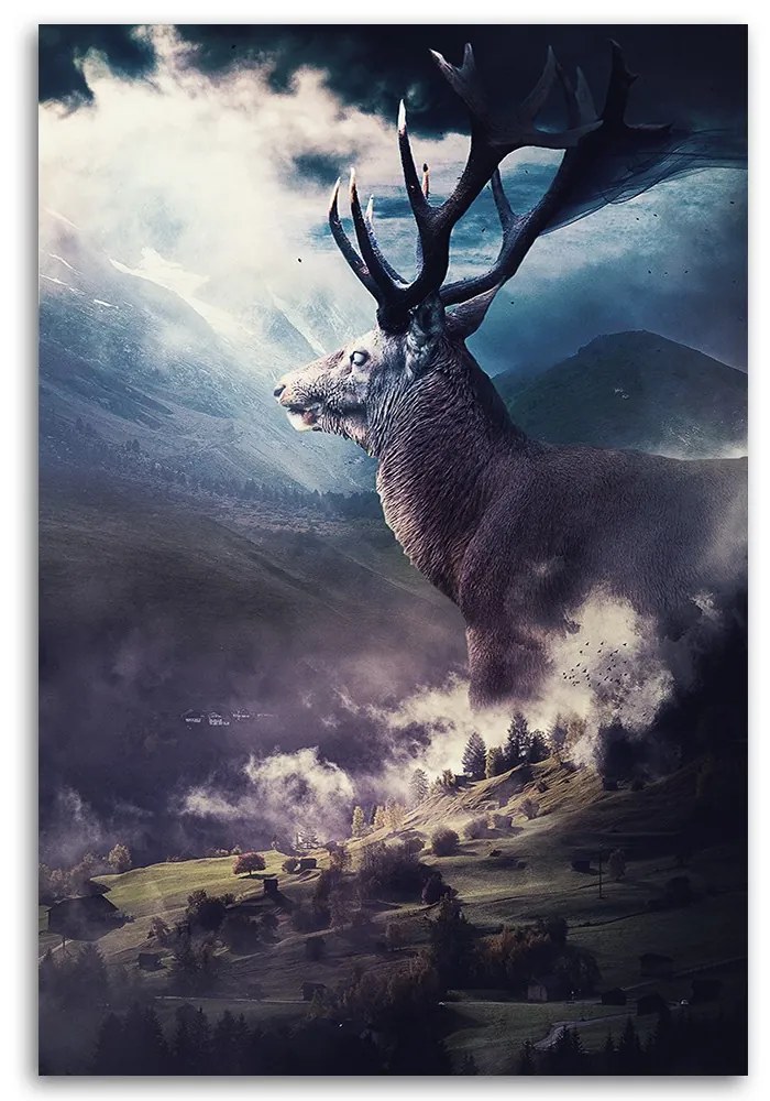 Gario Obraz na plátně Obří jelen - Patryk Andrzejewski Rozměry: 40 x 60 cm