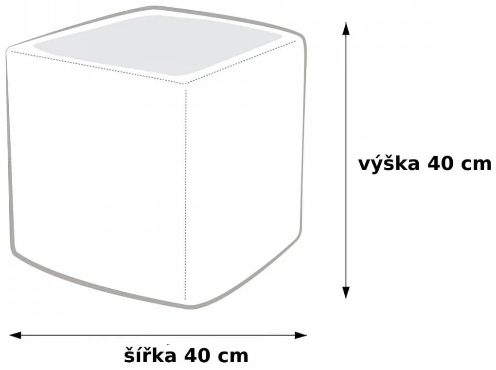 Primabag Kostka 40x40 cm světle šedá