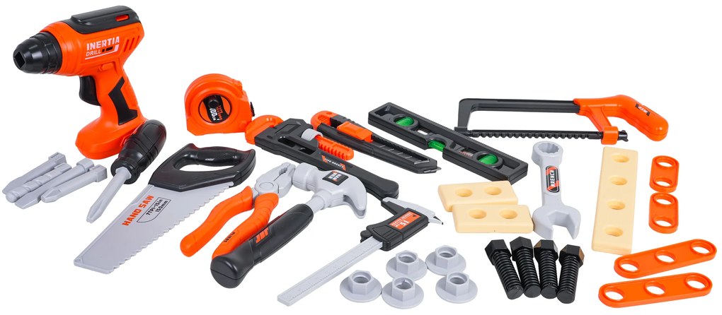 RKToys Dětské nářadí se sadou 34 dílů v kufříku