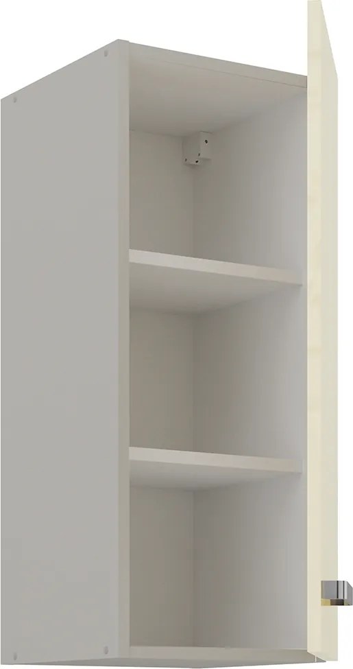 KARMEN | horní skříňka 30 G-72 1F policová | 30 cm | světle šedá/krémová lesk