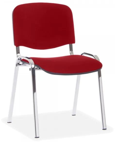 Konferenční židle Viva 2019, chromované nohy červená