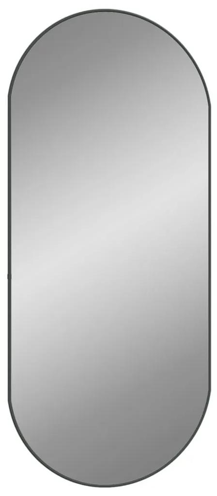 Nástěnné zrcadlo černé 100x45 cm oválné - Default Title