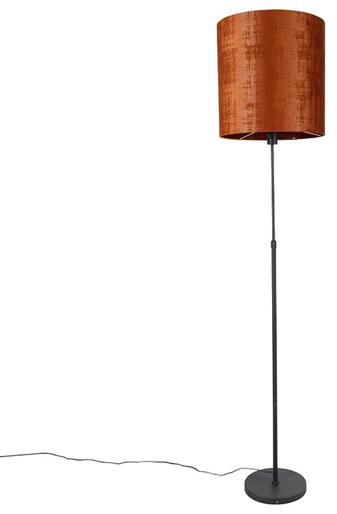 Stojací lampa černá odstín červená 40 cm nastavitelná - Parte