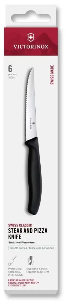 Victorinox - Sada steakových nožů SWISS CLASSIC 11 cm 6 ks černá