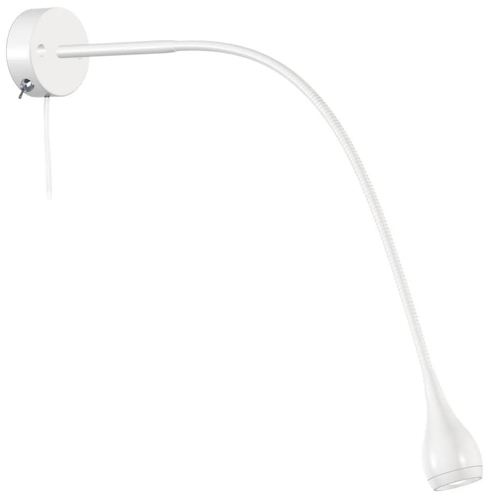 Flexibilní nástěnná lampička s LED diodou NORDLUX Drop - Ø 35 x 350 mm,  bílá | BIANO